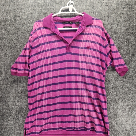 Sean John | Shirts | Sean John Polo Shirt Mens Large Magenta Striped ...